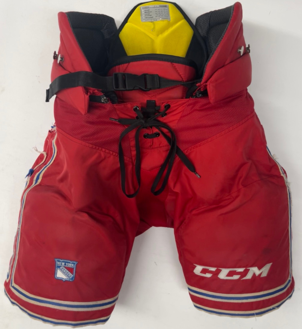 CCM HPTK CUSTOM PRO STOCK HOCKEY PANTS LARGE NEW YORK RANGERS NHL USED ...