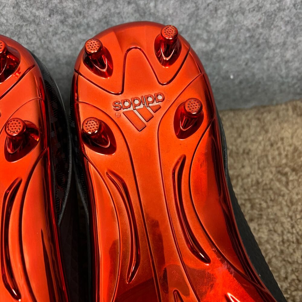 Adidas Mens Football Cleats 16 Black White Orange Shoe Lacrosse Iron ...