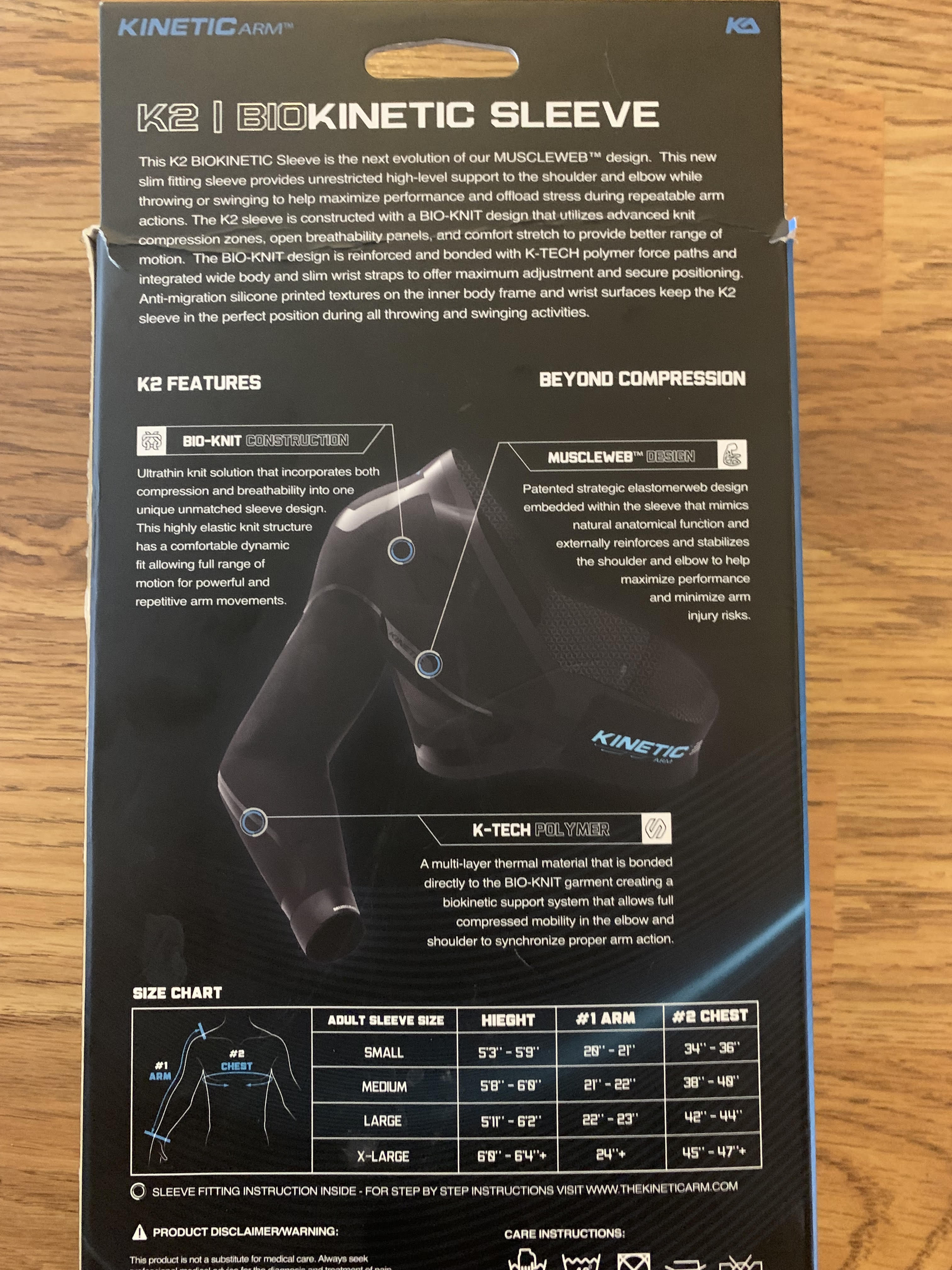 K2 BIO KINETIC Baseball Pitching SLEEVE | SidelineSwap