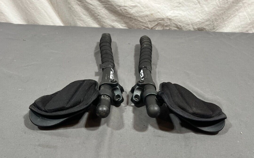 (2) Pair Profile Design T2+ Black Aluminum Aero Handlebar Extenders 31 ...