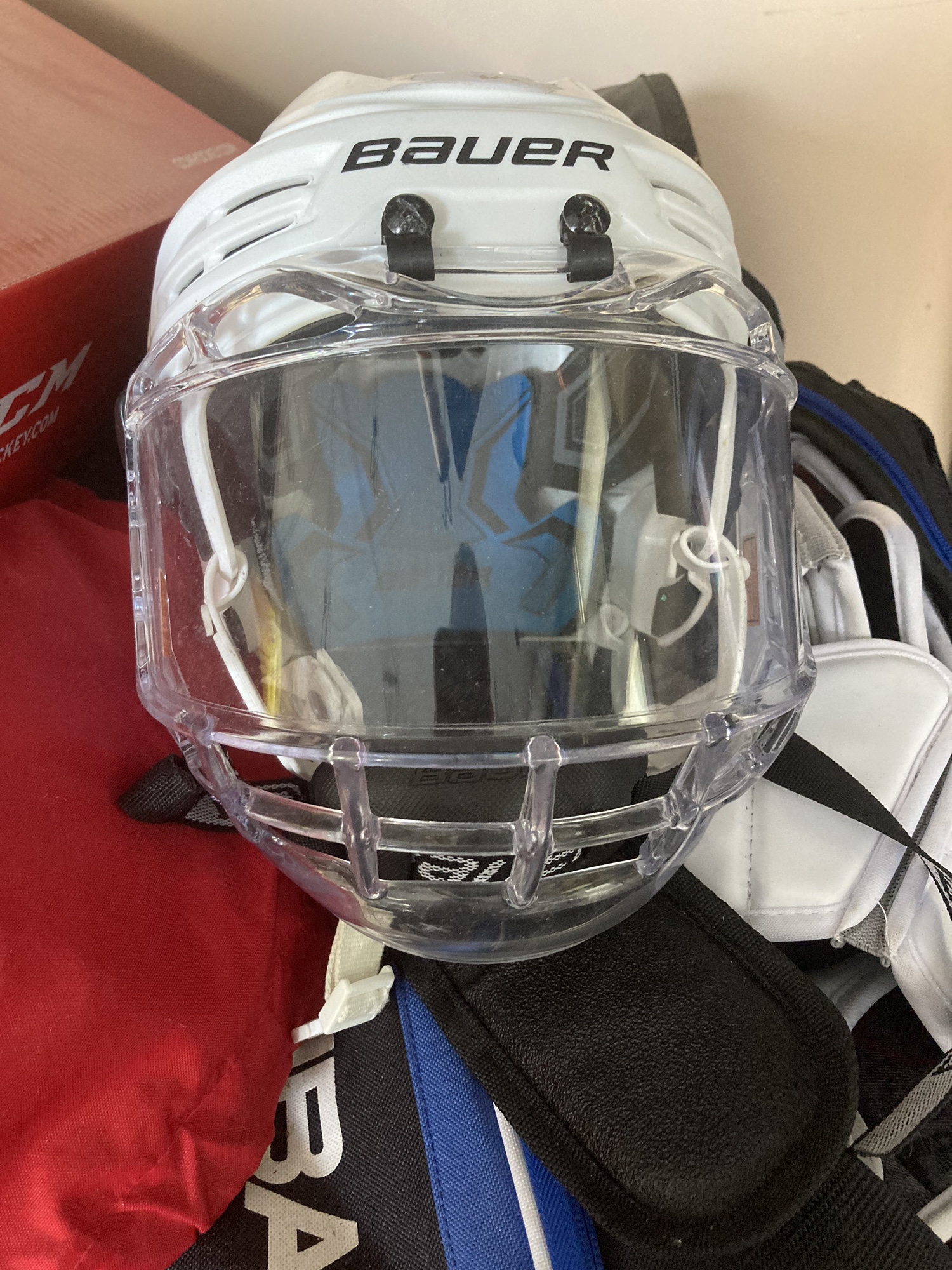 Bauer helmet with shield | SidelineSwap