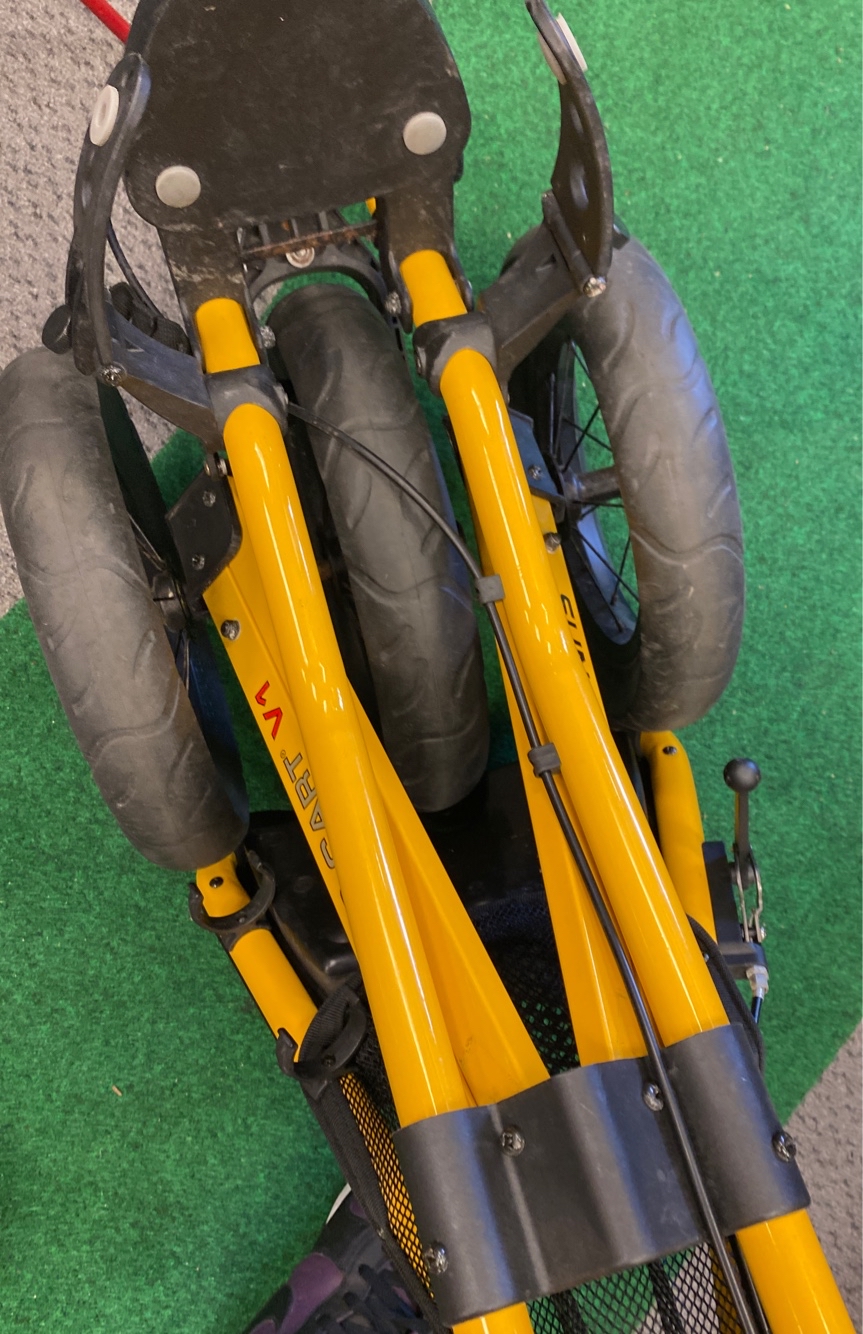 Sun Mountain Speedcart v1 Yellow Push Cart pull | SidelineSwap