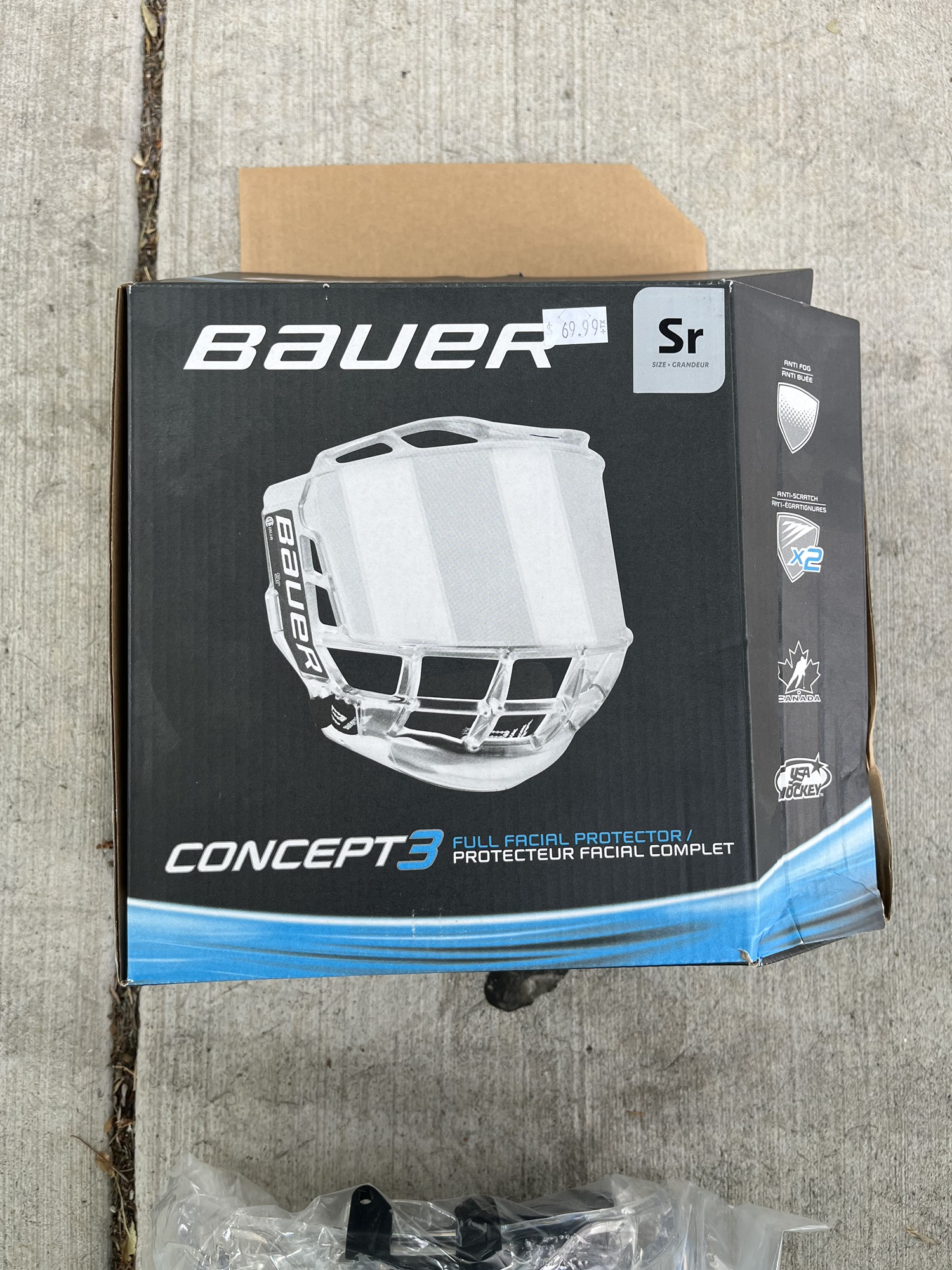 Used Bauer Concept 3 Full Shield Cages, Visors & Shields | SidelineSwap