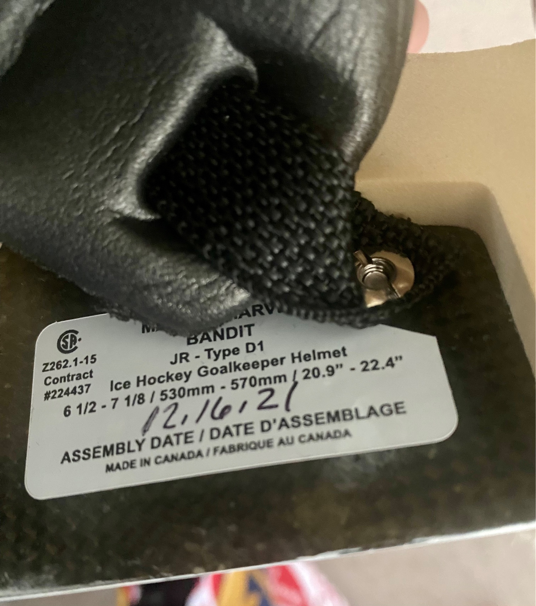 Masked Marvel Bandit Goalie Mask - Junior | SidelineSwap