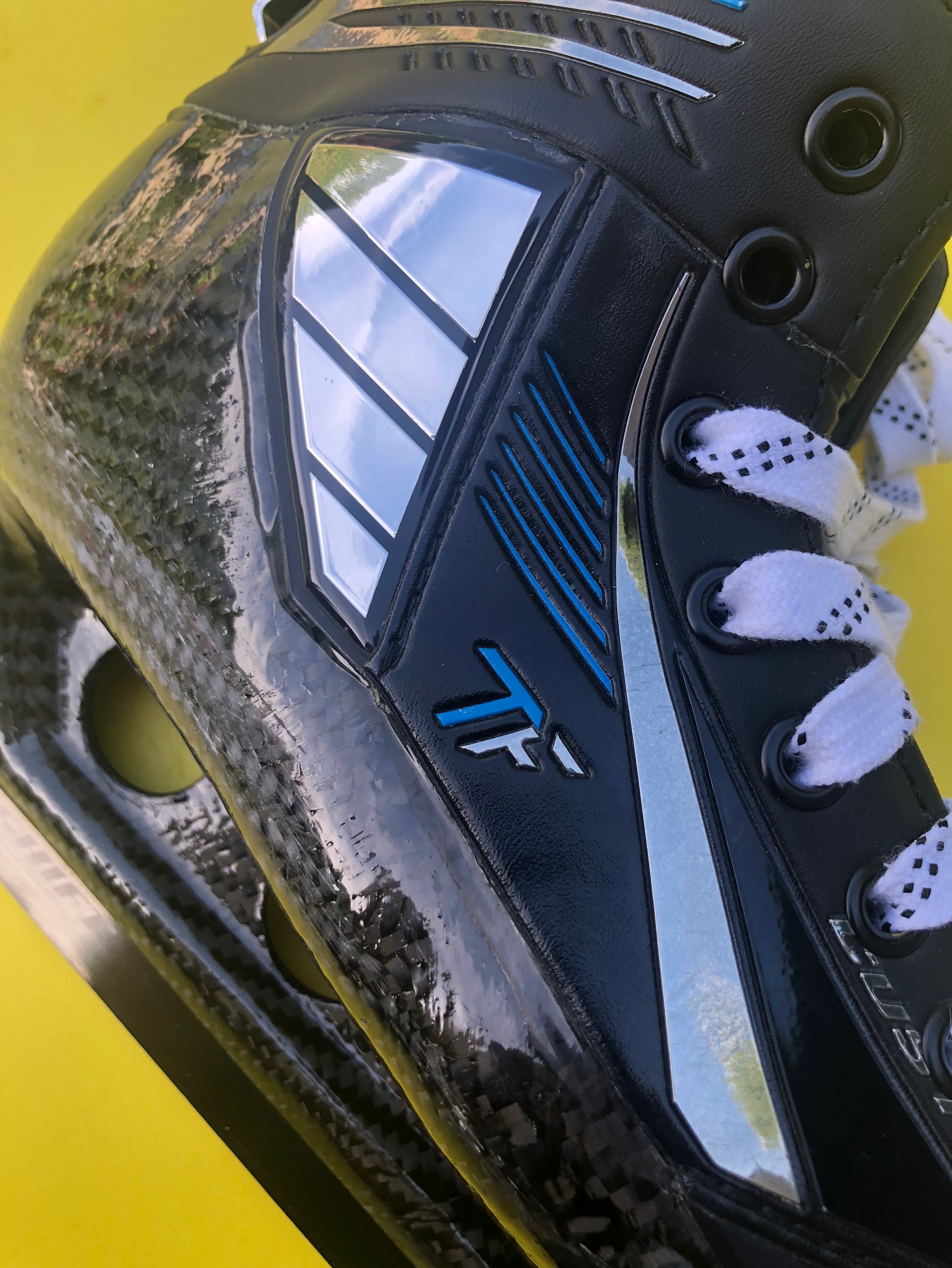 Like New Senior Used True TF Pro custom one-piece Goalie Skates Regular ...