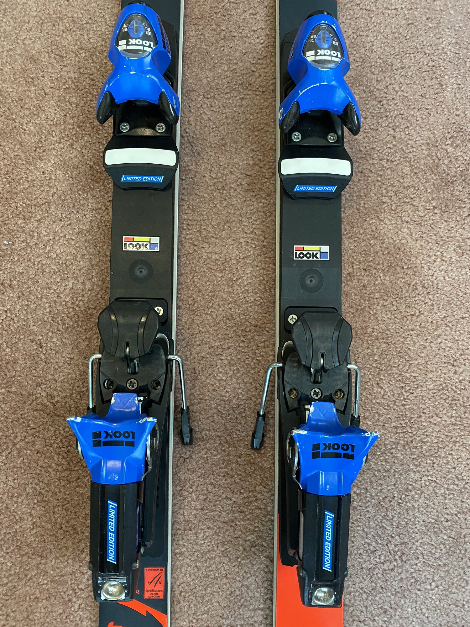 Men's 2021 Rossignol 165 cm Racing Hero FIS SL Pro Skis With LIMITED EDITION PX 18 bindings ...