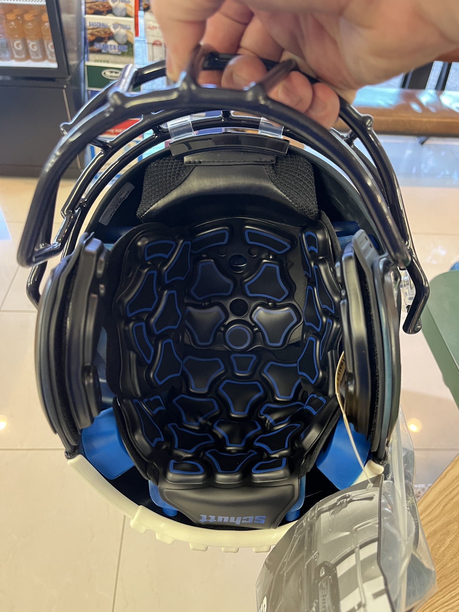 New Schutt F7 Collegiate Football Helmet Painted Matte Dark Navy with ...