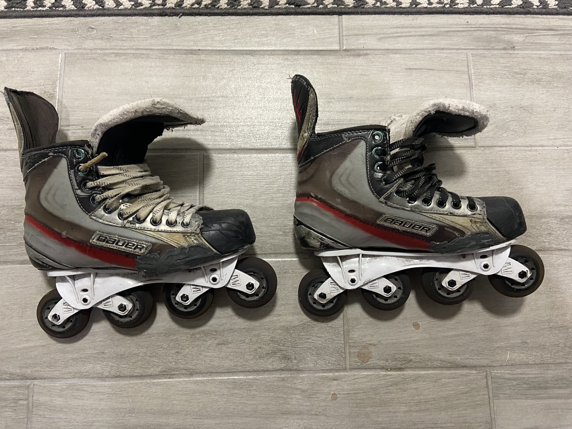 Bauer vapor x7.0 skates, sprung roller chassis | SidelineSwap