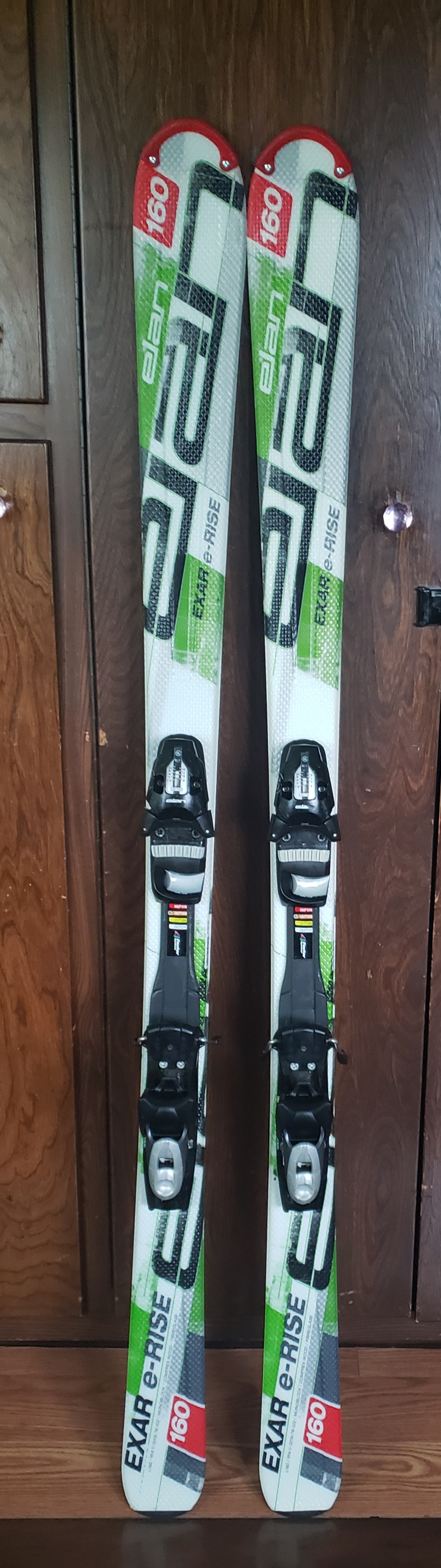 160cm Adult SKIS Elan Exar e-RISE w/ELAN ESP10 BINDINGS *USED* GOOD ...