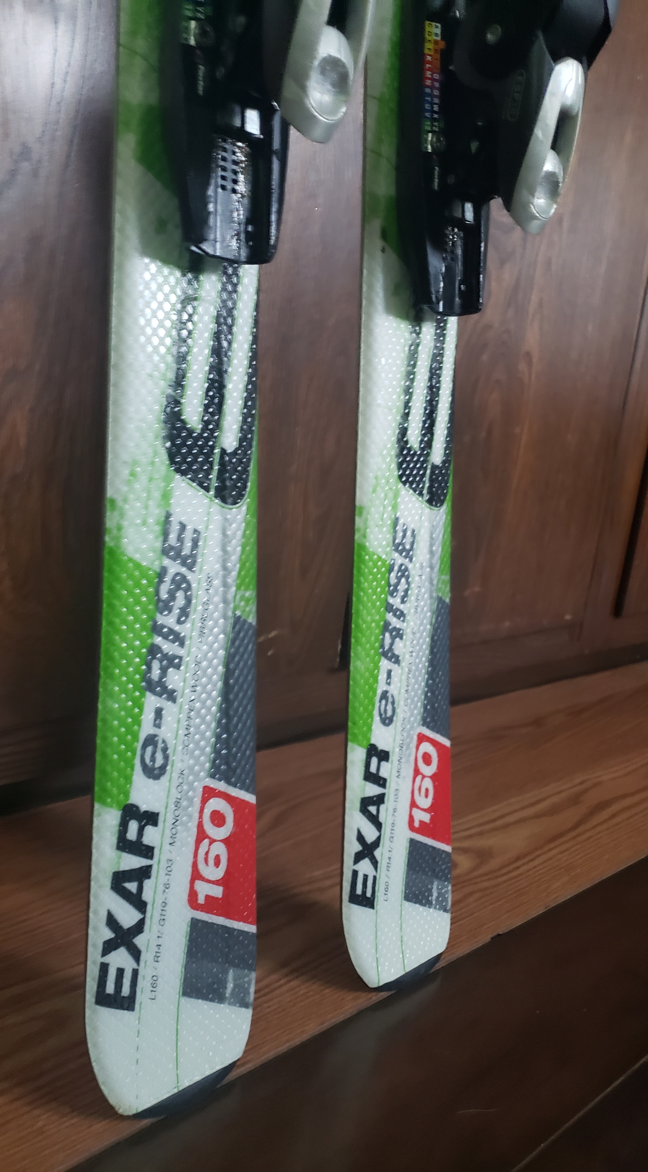 160cm Adult SKIS Elan Exar e-RISE w/ELAN ESP10 BINDINGS *USED* GOOD ...