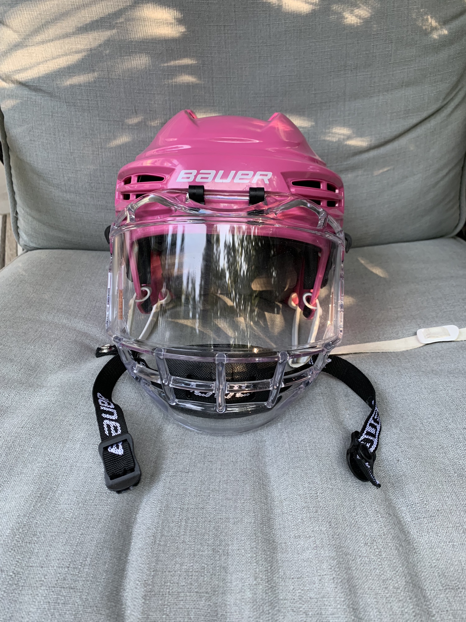 Used Medium Pink Bauer IMS 5.0 Helmet w/ Bauer 3 Concept Face Mask ...