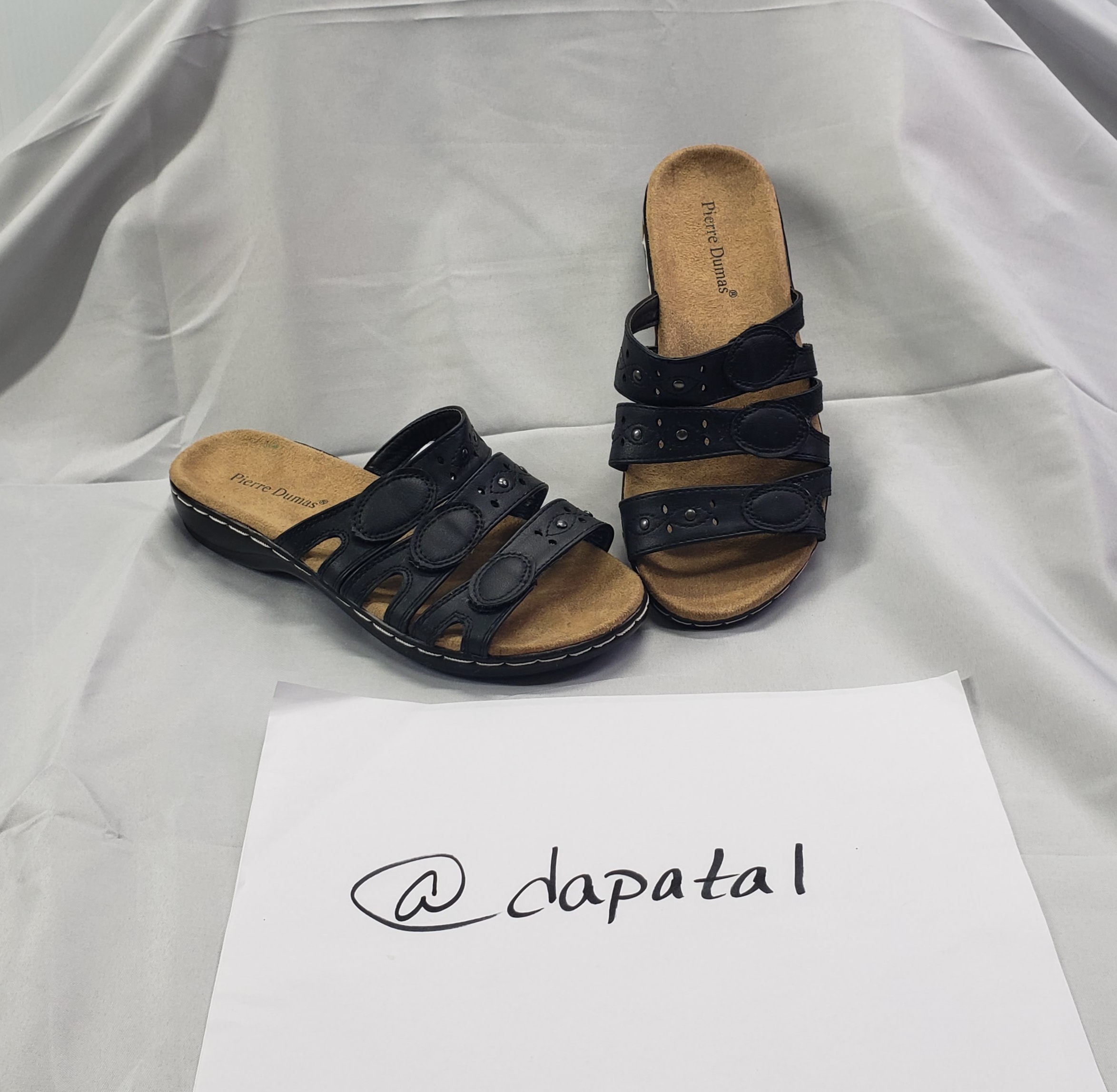 Cami Pierre Dumas Leather Strap Metal Accent Sandals Womens Size 6M ...