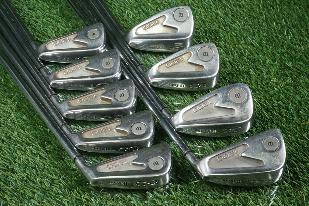 WILSON 1200 2-P IRONS SET W/ COUNTER REGULAR FLEX STEEL SHAFTS ...