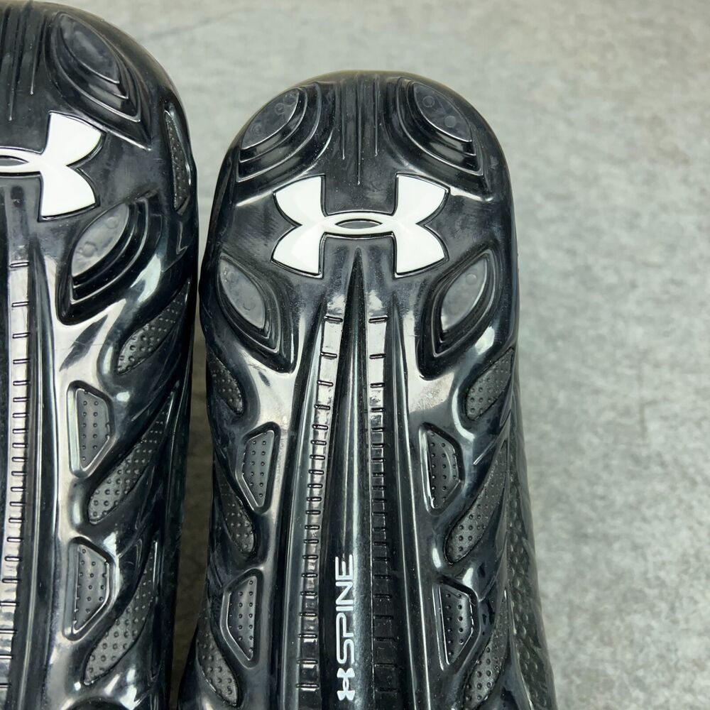 Under Armour Mens Football Cleat 15 Black White Shoe Lacrosse Highlight ...
