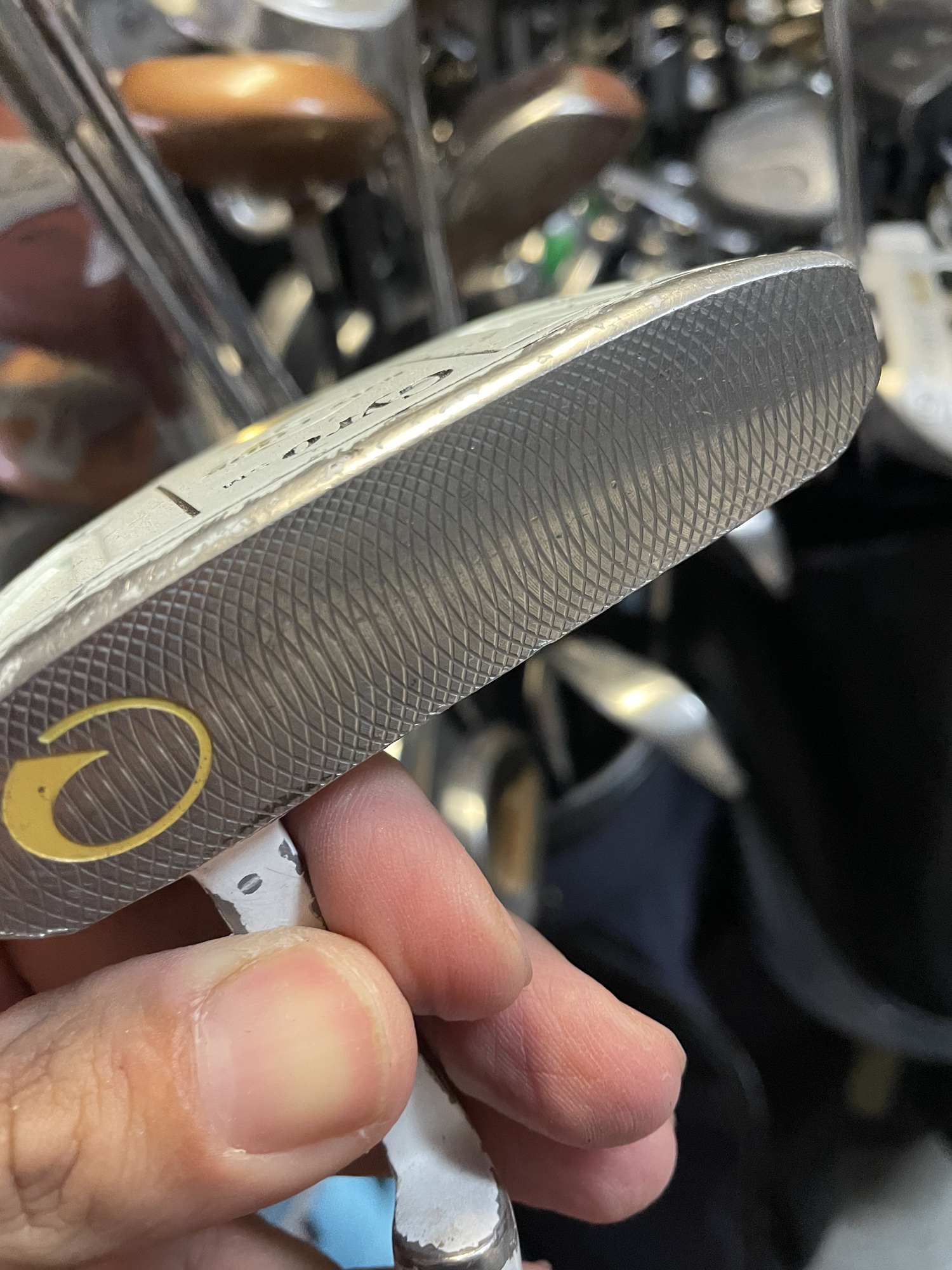 Ray Cook Gyro sm golf putter in right hand | SidelineSwap