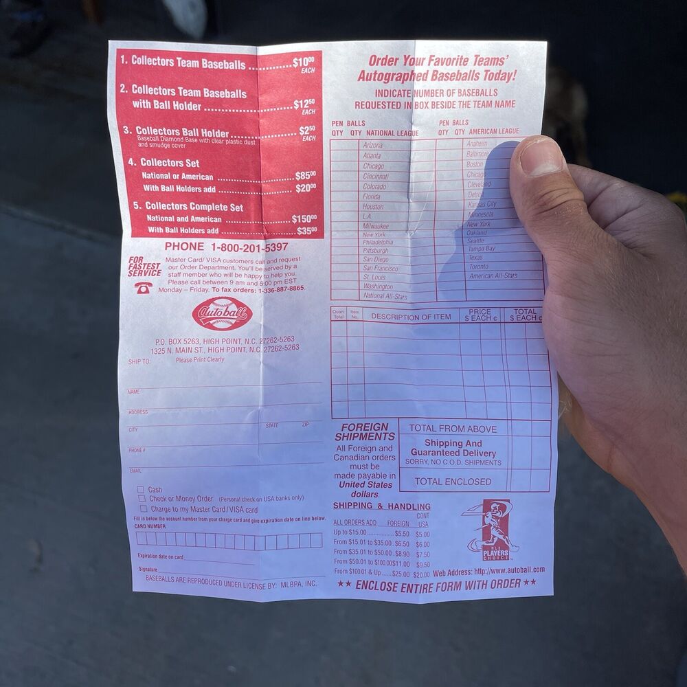 Vintage 1998 Collectors Big League Autographed Baseball | SidelineSwap