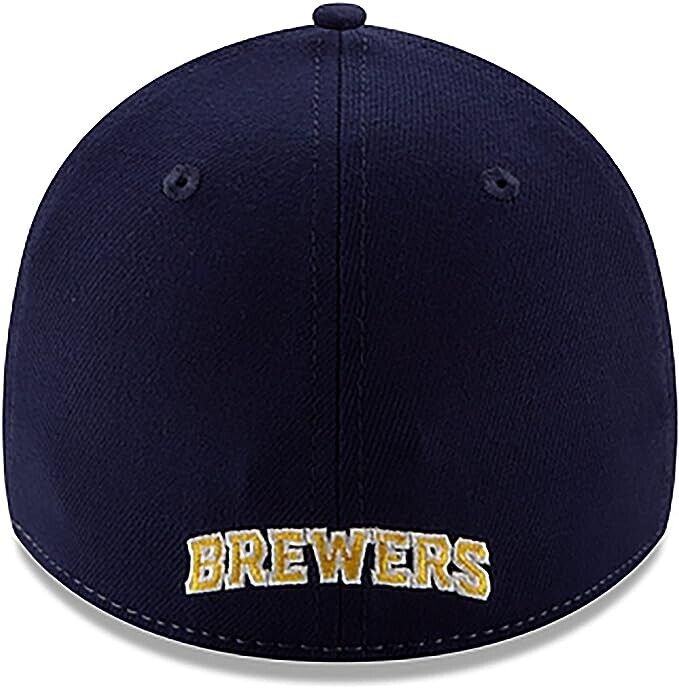 Milwaukee Brewers New Era Team Classic S/M 39THIRTY Flex Hat Blue/Gold ...