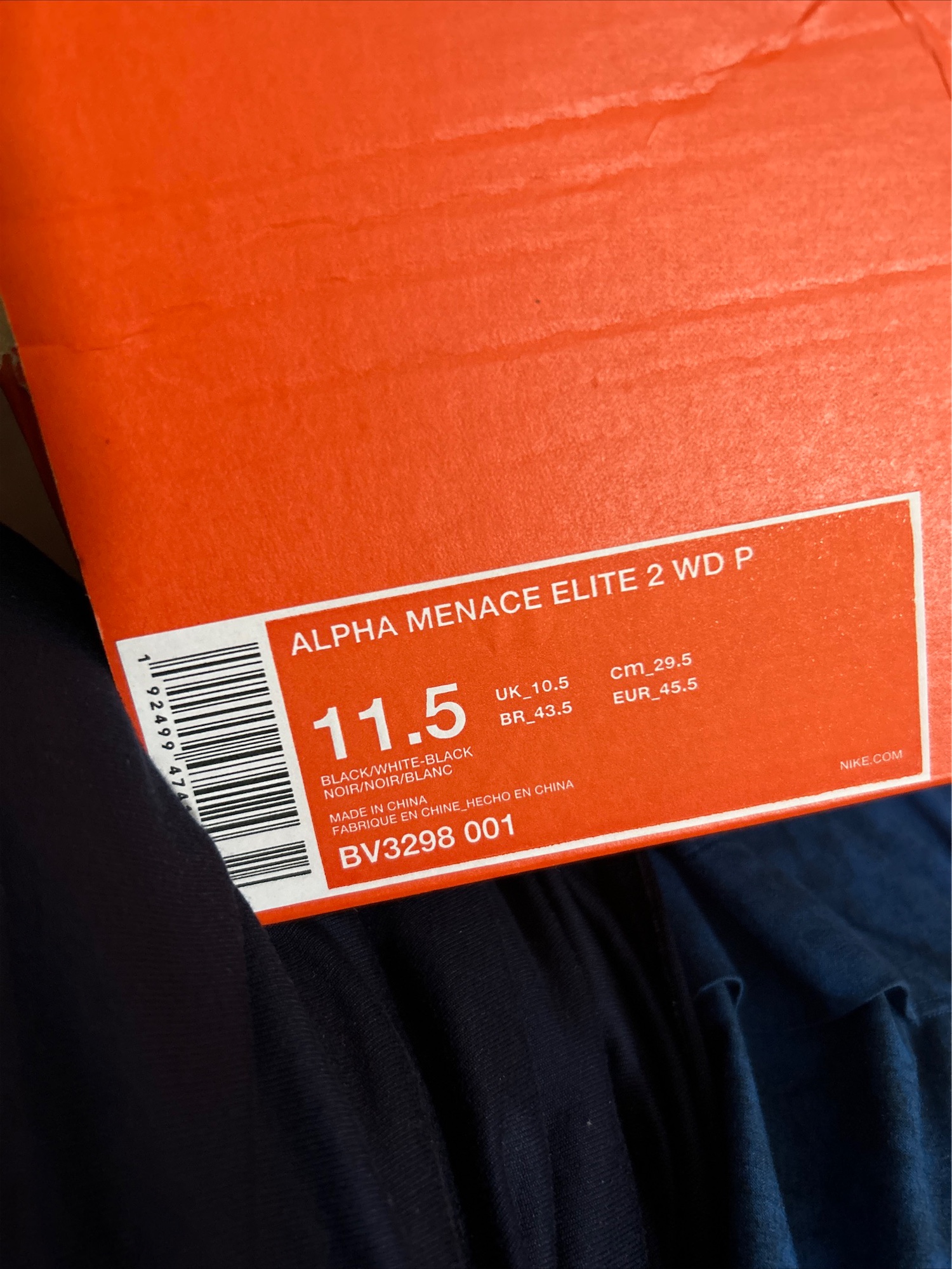 Nike Alpha Menace Elite 2 Black Football Cleats BV3298-001 Men's Size ...