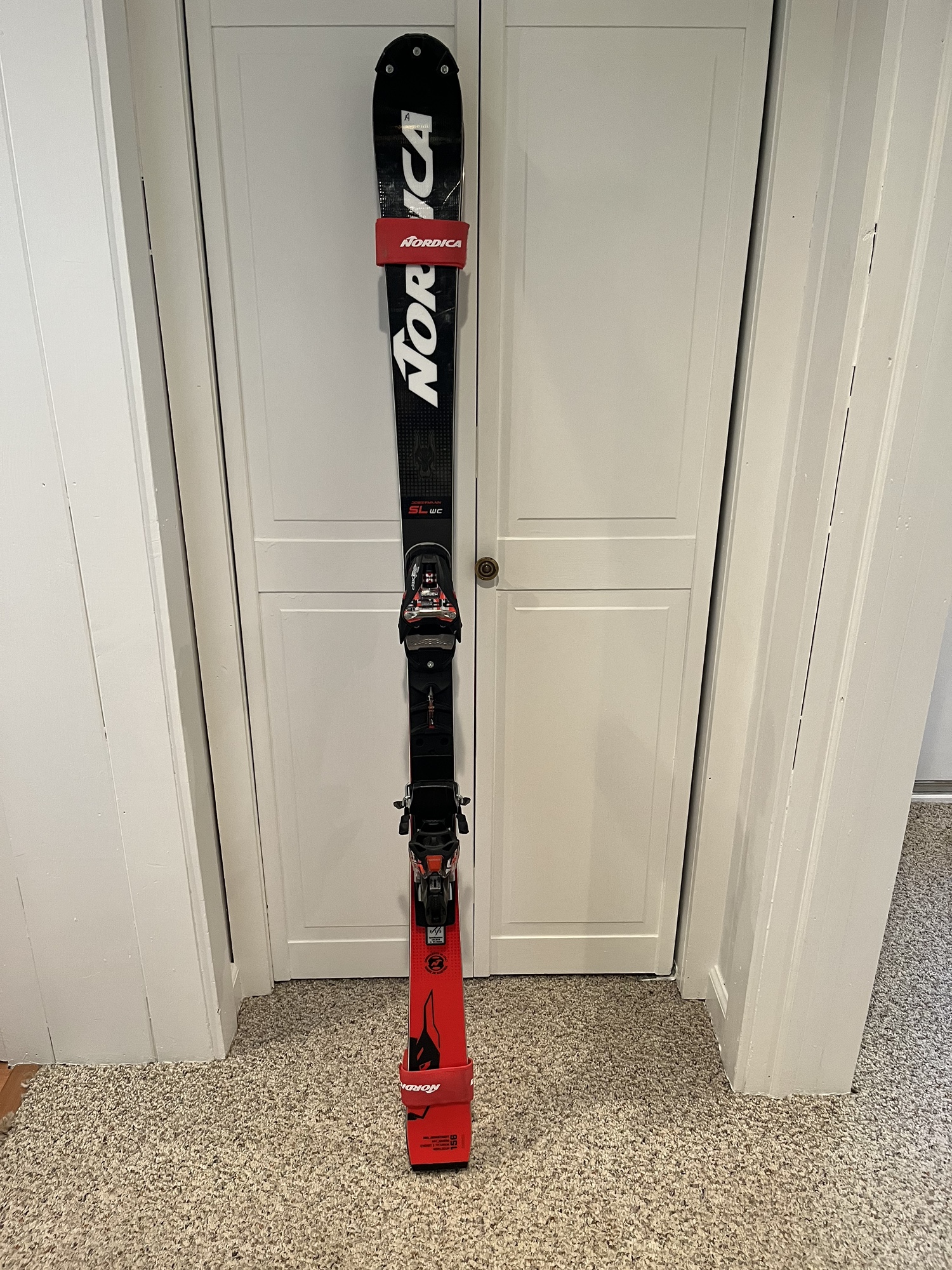 2022 Nordica 156 cm Racing Dobermann SL WC Skis With Bindings Max Din 16 | SidelineSwap