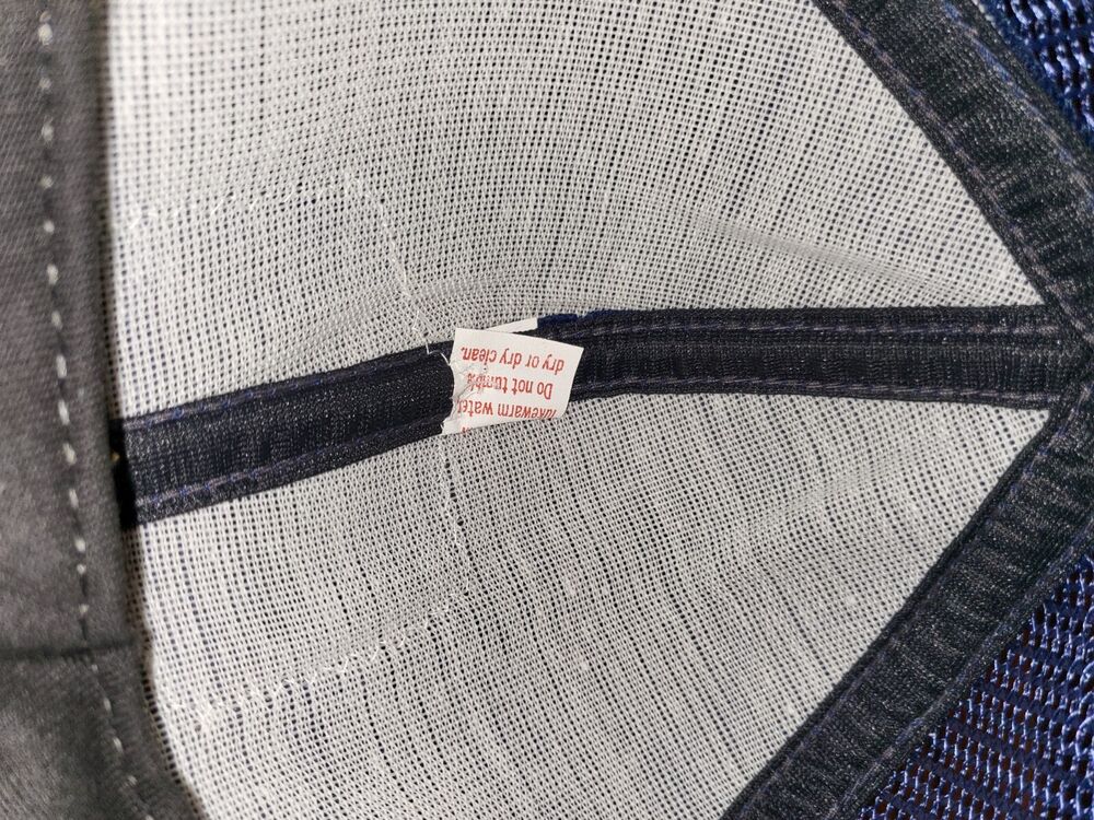 Vintage Rare Strohs Beer Promo Patch Trucker Mush Hat Cap Vtg Navy Blue ...