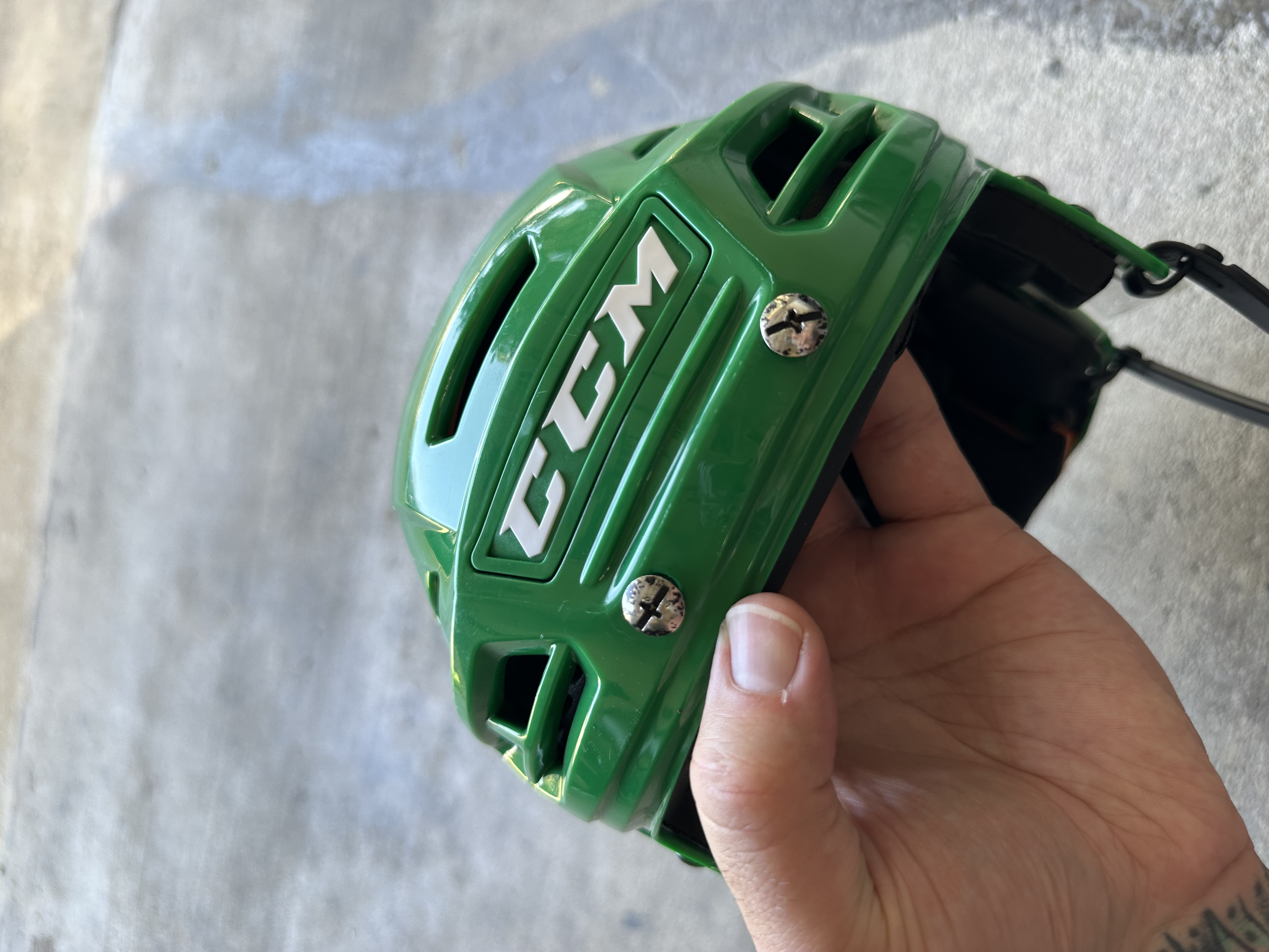 Used Medium CCM Tacks 710 Helmet Kelly Green | SidelineSwap
