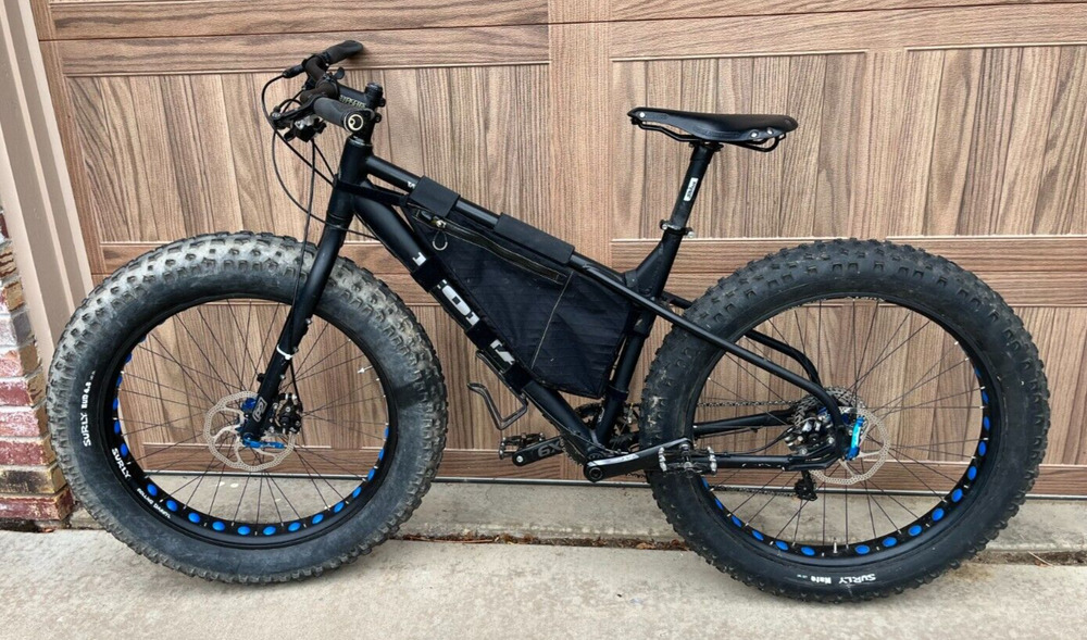 Kona WO Large Aluminum Custom Fat Bike Surly Rolling Darryl Deore XT ...