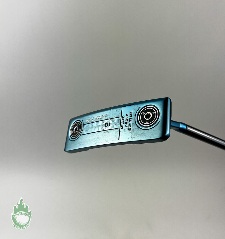 Used RH Mizuno M Craft OMOI 01 Blue Ion Forged 34.5" Putter Steel Golf ...