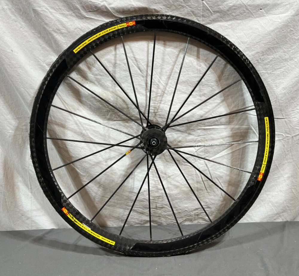 Mavic Cosmic Ultimate 20-Bladed Spoke Carbon Fiber Tubular 700C Front ...