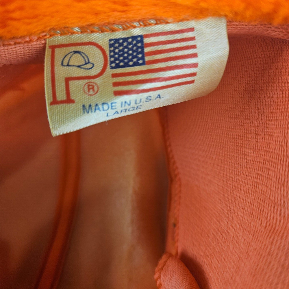 Vtg P Caps Hats Blaze Orange Hunting Trapper Earflap Hat Made in USA ...