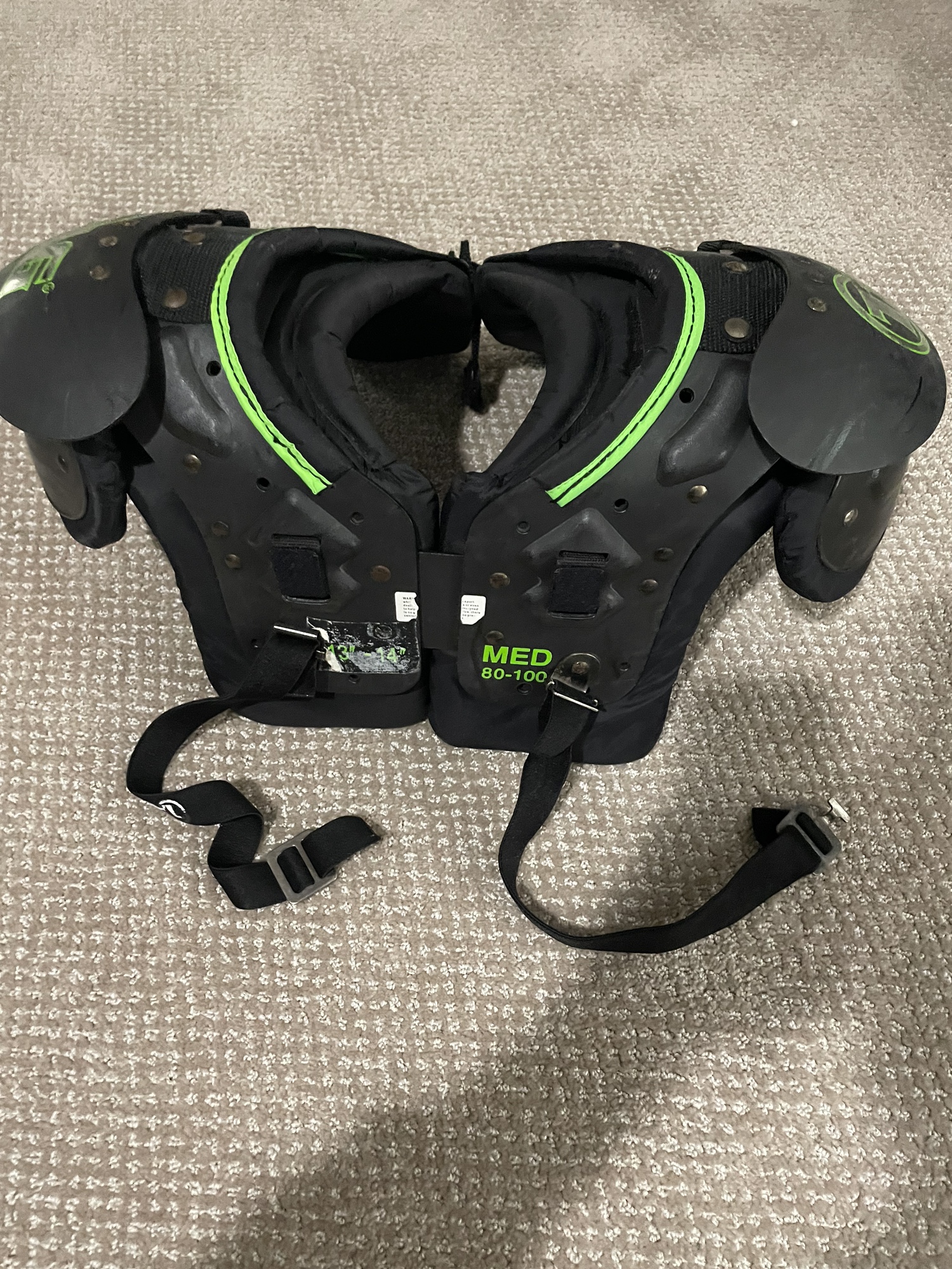 Used Medium Battle Tag Battle Gear II TSP045 Shoulder Pads | SidelineSwap