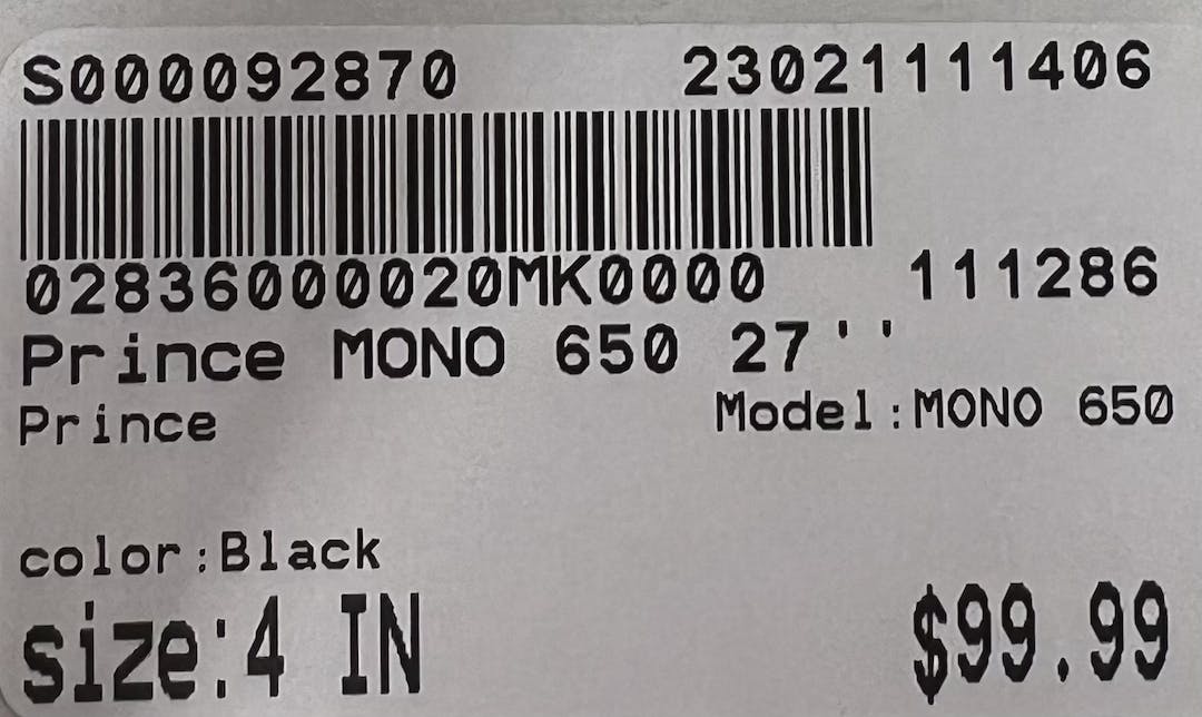 Used Prince Mono 650 4" Tennis Racquets | SidelineSwap