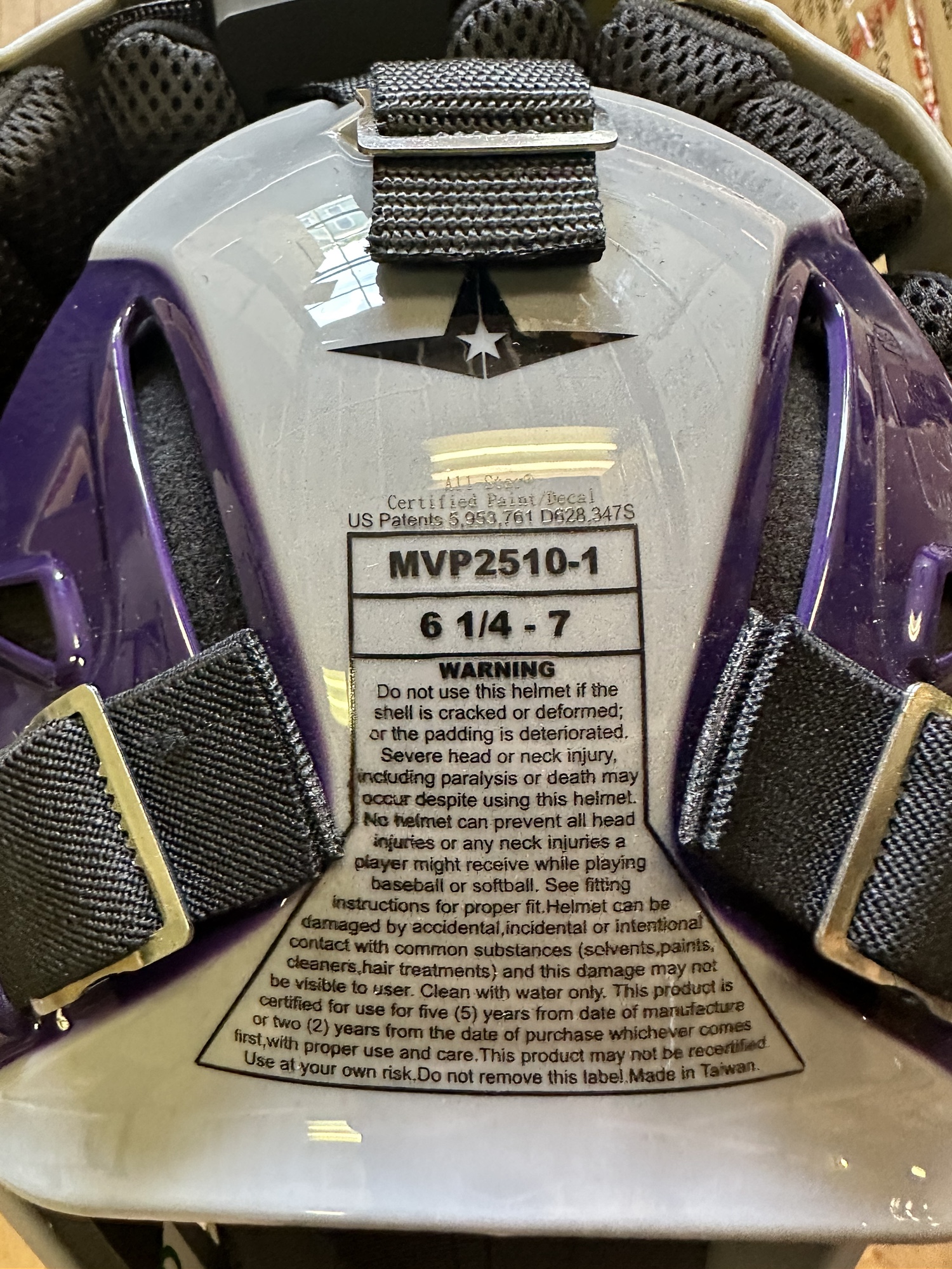 New All-Star MVP2510-TT Catcher's Mask Graphite/Purple | SidelineSwap
