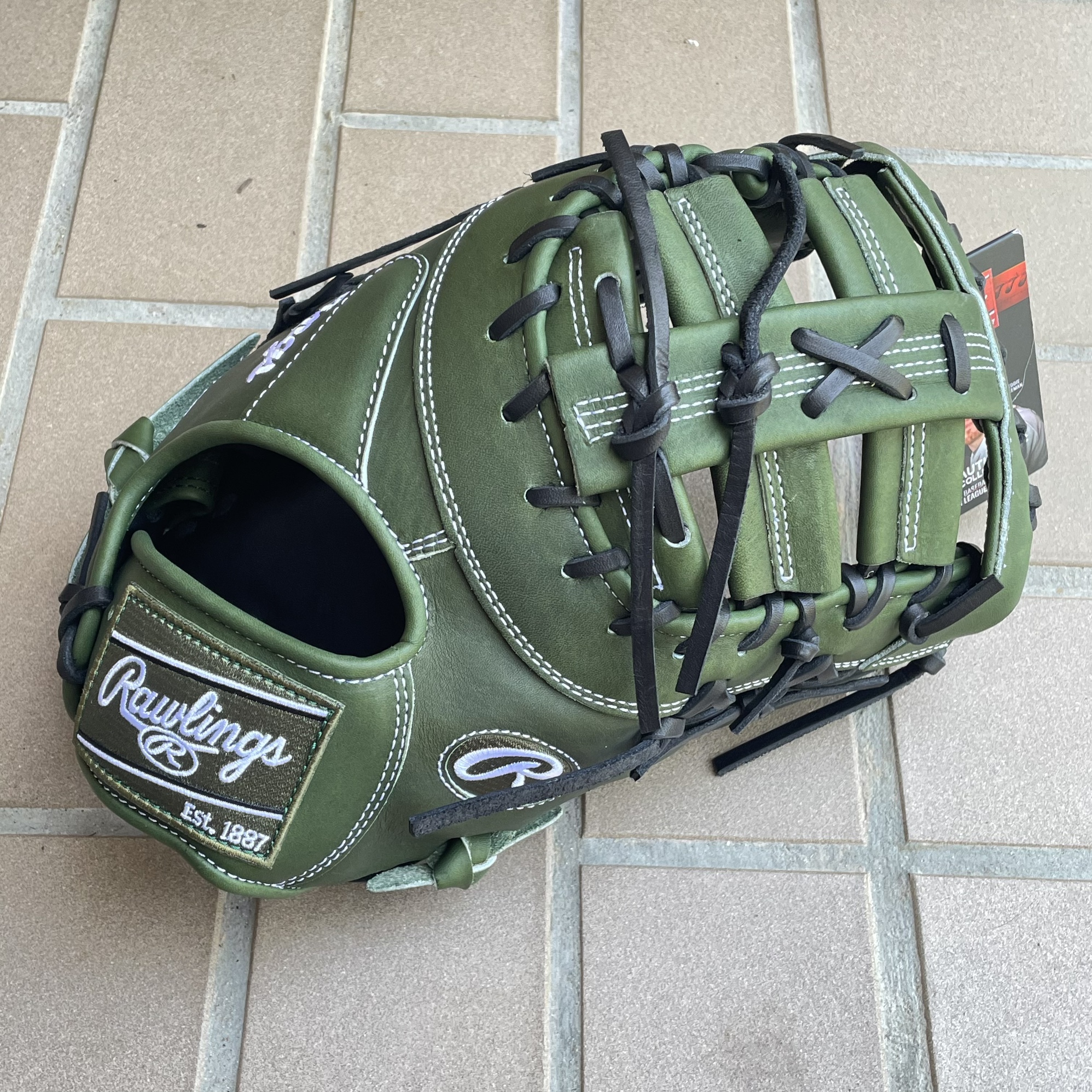 New Rawlings Military Green HOH - 13" DCT First Base Mitt - PRODCTMG ...