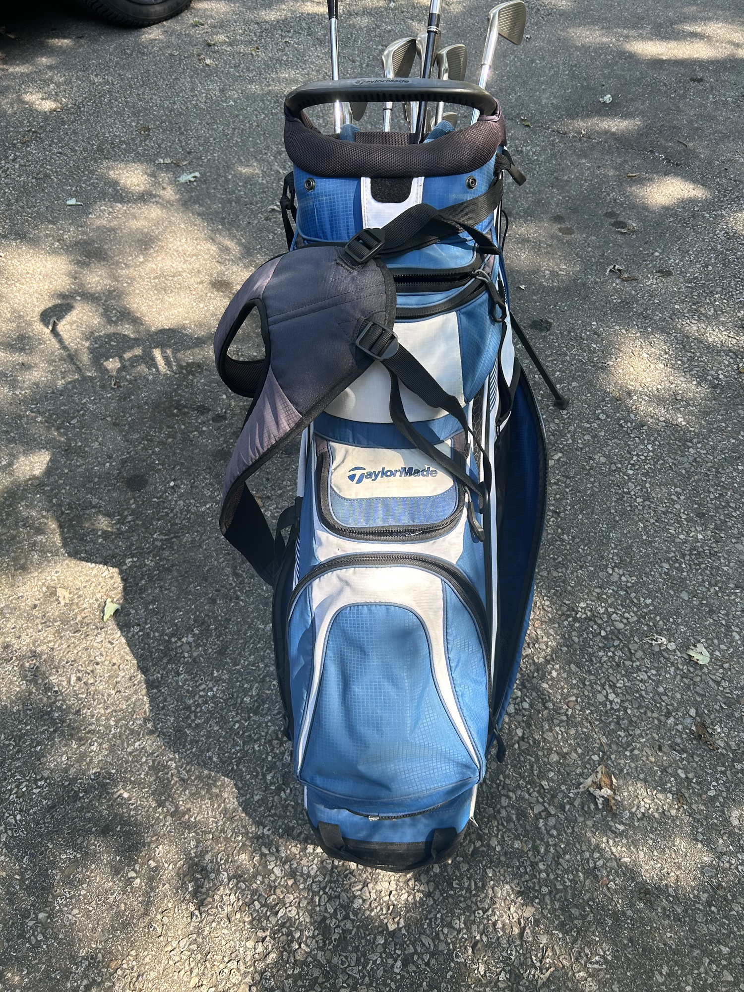 Blue TaylorMade Select Plus Golf Bag With Built In Cooler | SidelineSwap