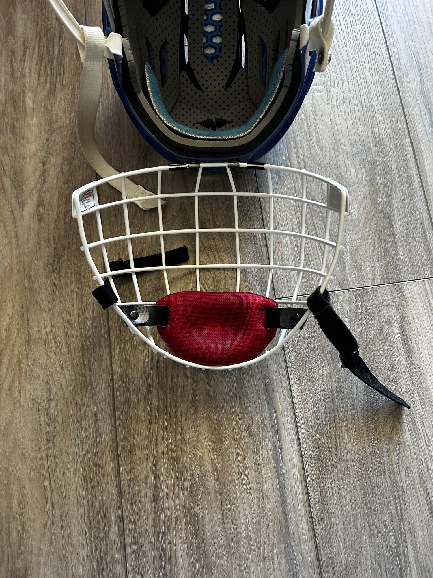 Mission Inhaler Hockey Helmet w/ CCM white cage Sz: Md. | SidelineSwap