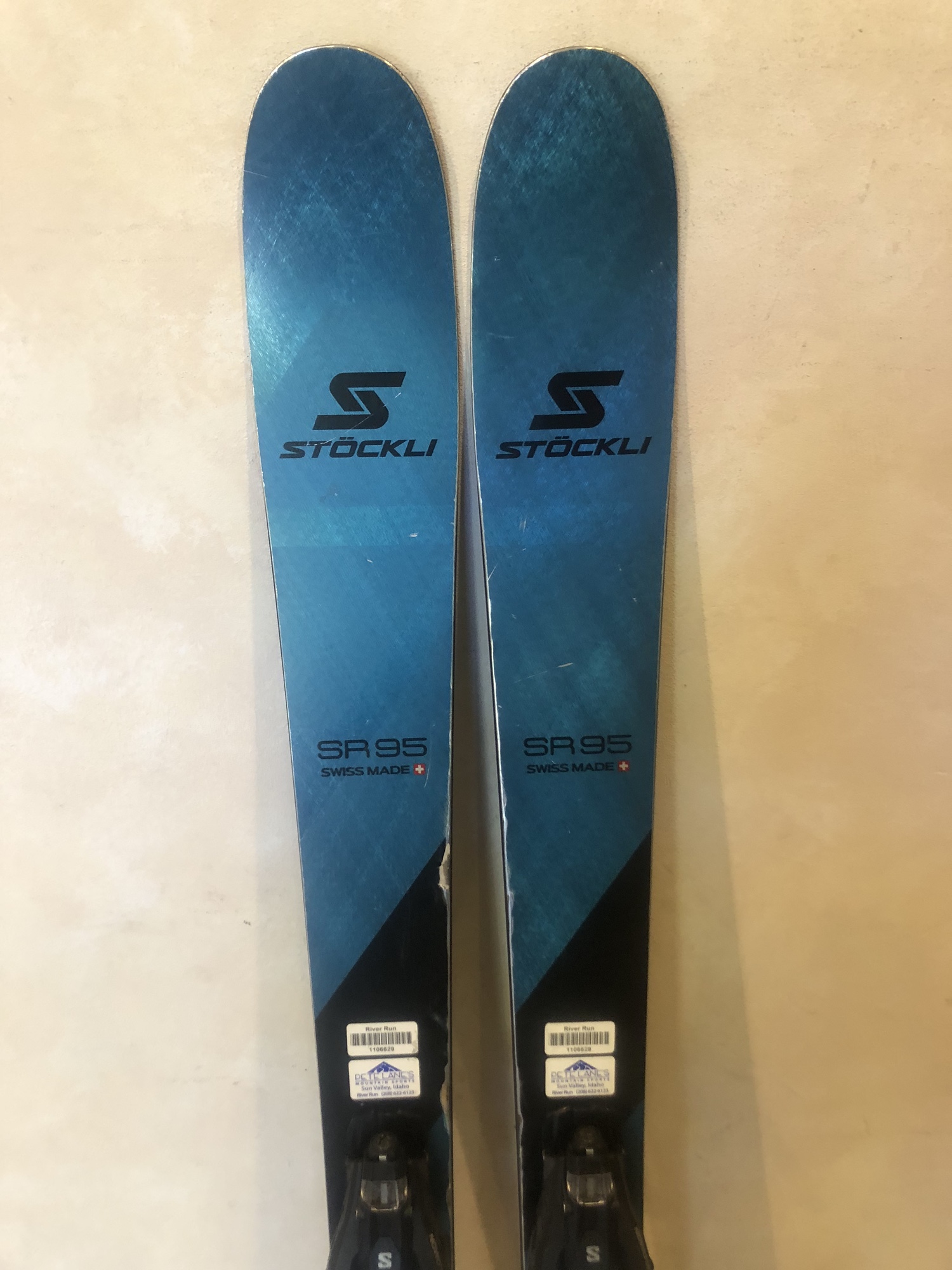 2023 Stockli Stormrider 95 Skis With Salomon Strive Bindings 166cm | SidelineSwap