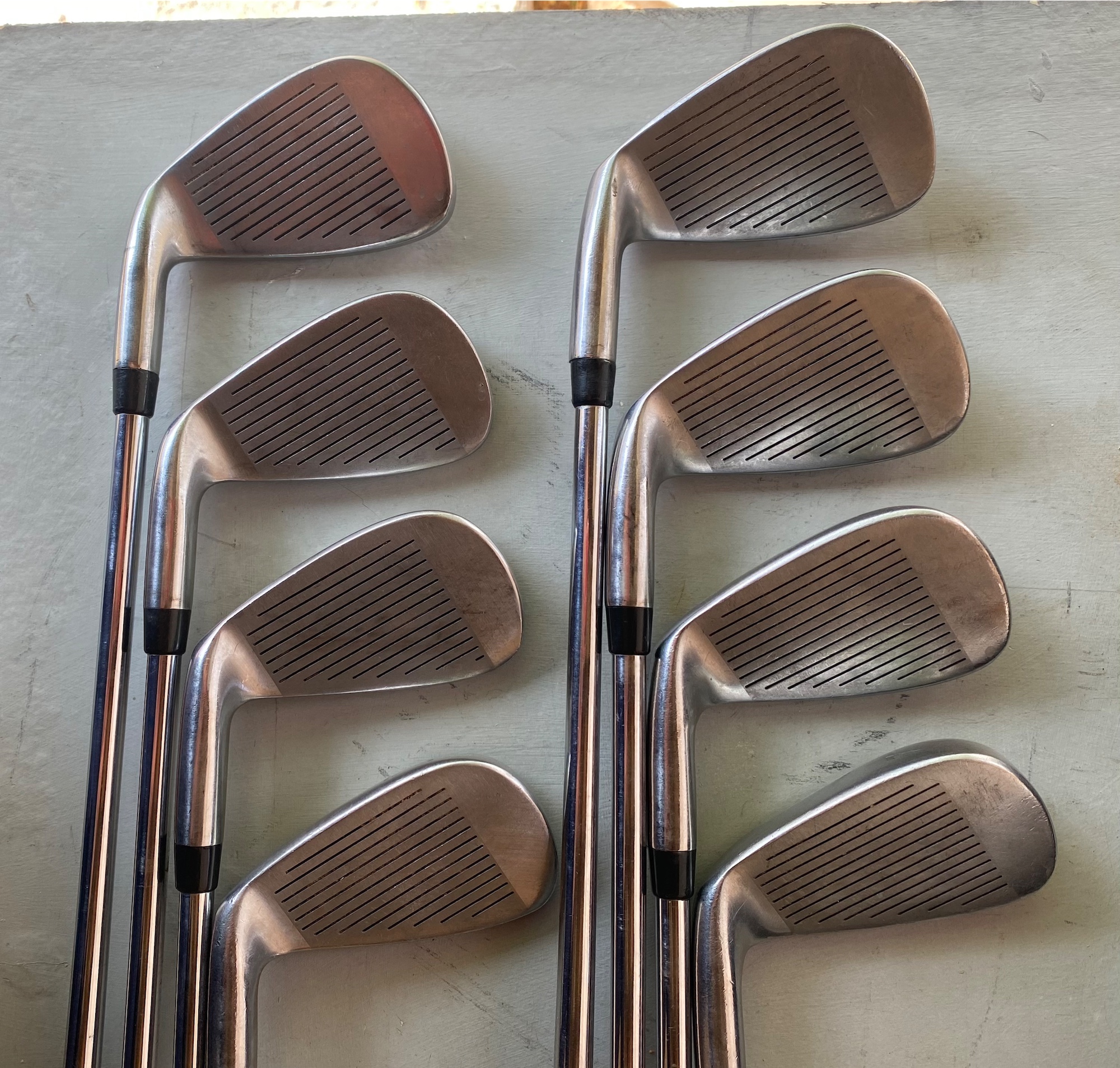 Warrior Custom Golf Extreme Weighting 3i - PW Stiff Steel Rifle Shafts ...