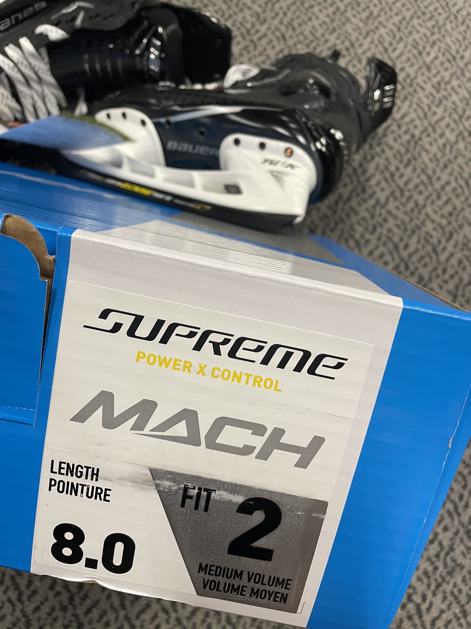 Bauer Supreme Mach size 8 Fit 2 skate | SidelineSwap