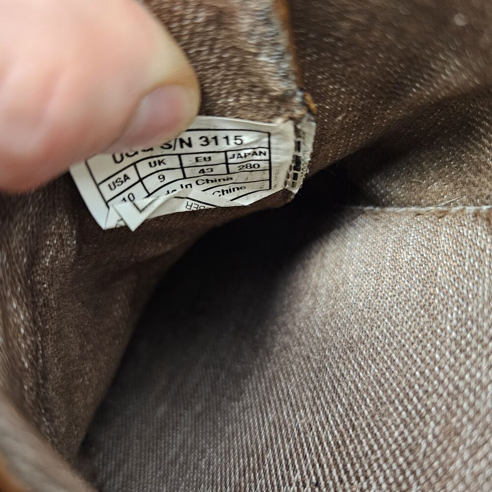 Ugg Mens Roxford Bomber Brown Leather Oxford Shearing Lined Shoes Size ...