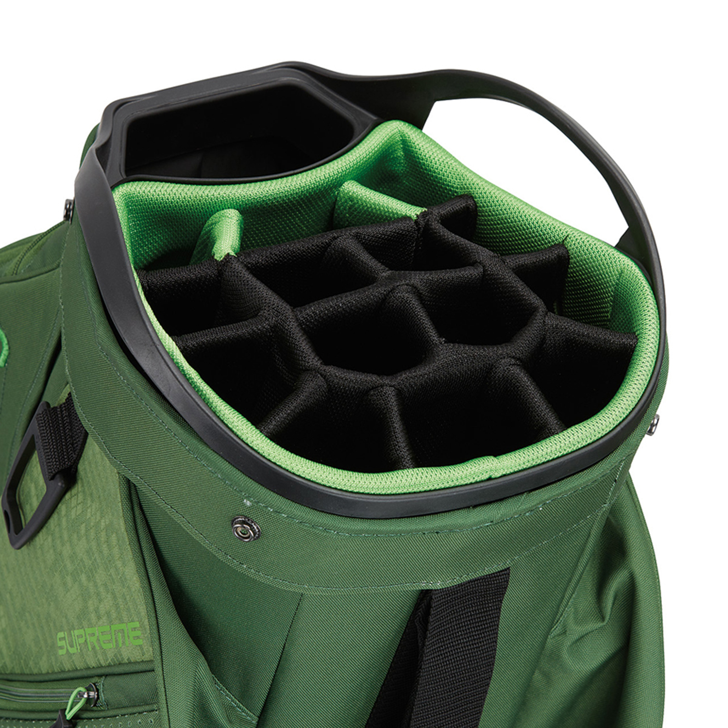 NEW 2023 TaylorMade Supreme Dark Green 14-Way Golf Cart Bag | SidelineSwap