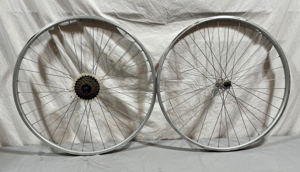 Weinmann AS26FL 7-Speed 36-Spoke 700C Silver Aluminum Wheelset Formula ...