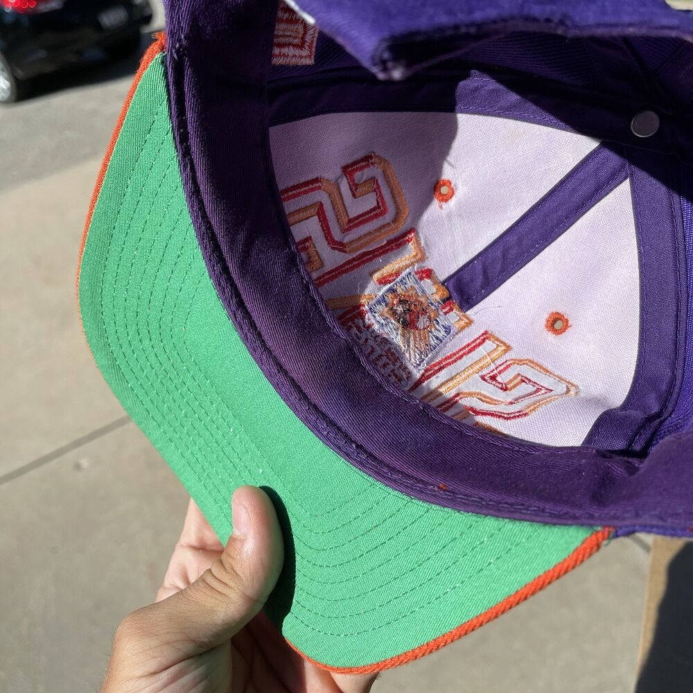 Vintage Phoenix Suns AJD Big Logo Sidewave Script Spellout 90s Snapback ...
