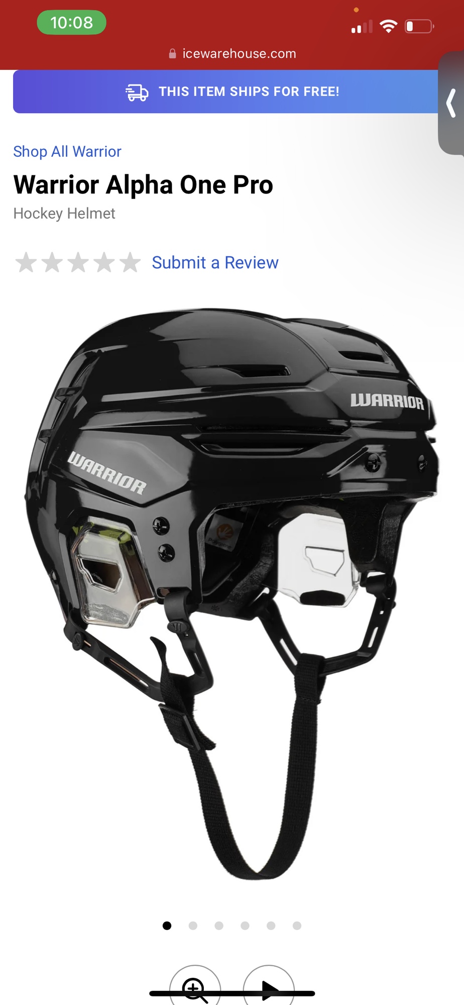 New Large Warrior Alpha One Pro Helmet | SidelineSwap