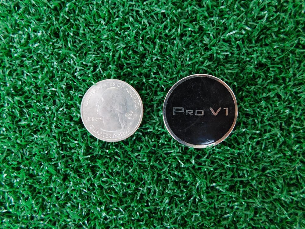 Titleist Pro V1 Collection Golf Ball Marker 2 Sided Metal | SidelineSwap