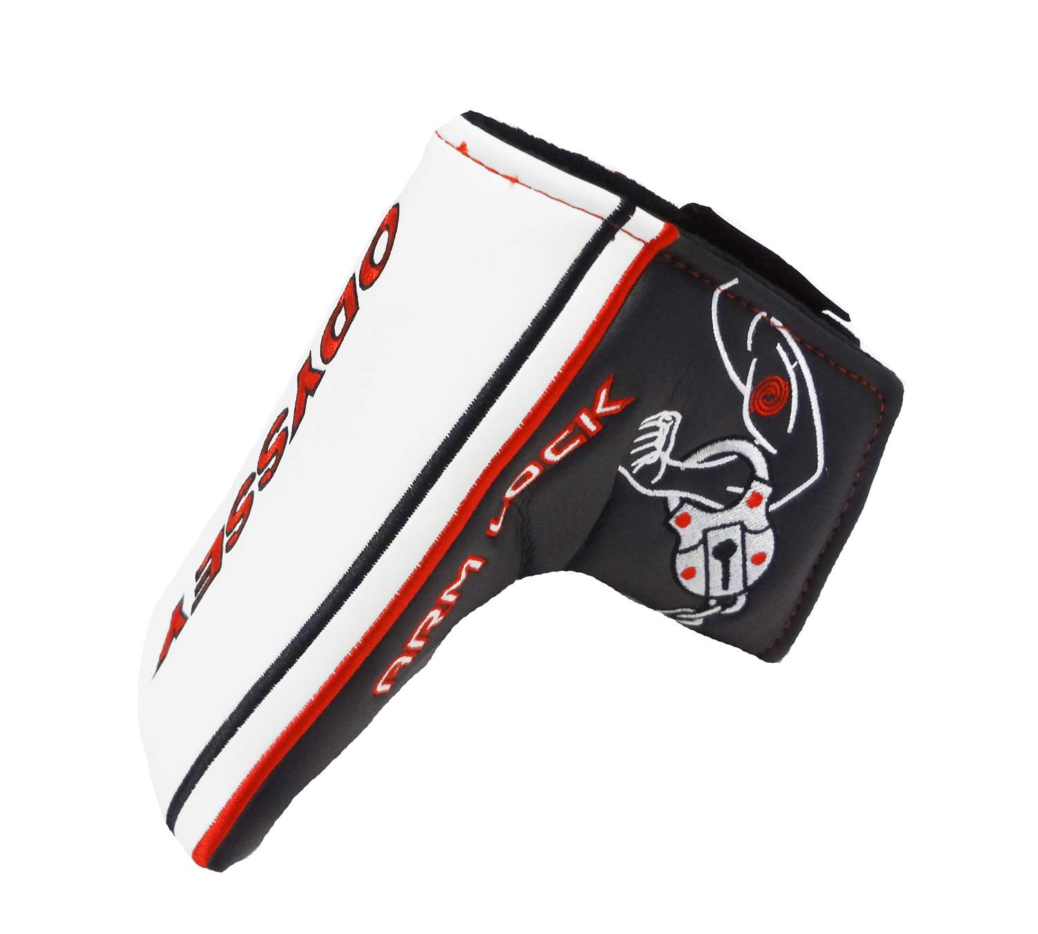 NEW Odyssey Stroke Lab Arm Lock White/Red/Black Double Wide Blade Golf ...