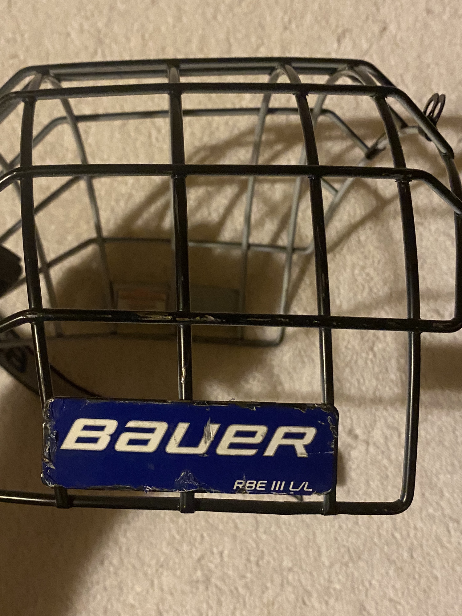 Bauer Hockey RBE III Face Mask Cage Senior Large Black White | SidelineSwap