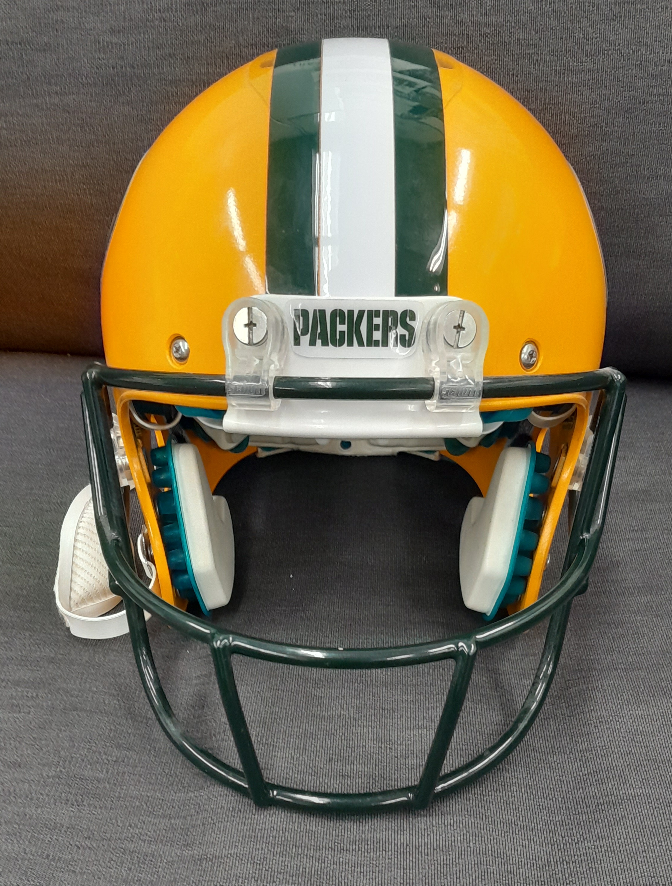 Custom Used Large Schutt Air XP Helmet (Packers Aaron Rodgers Style ...