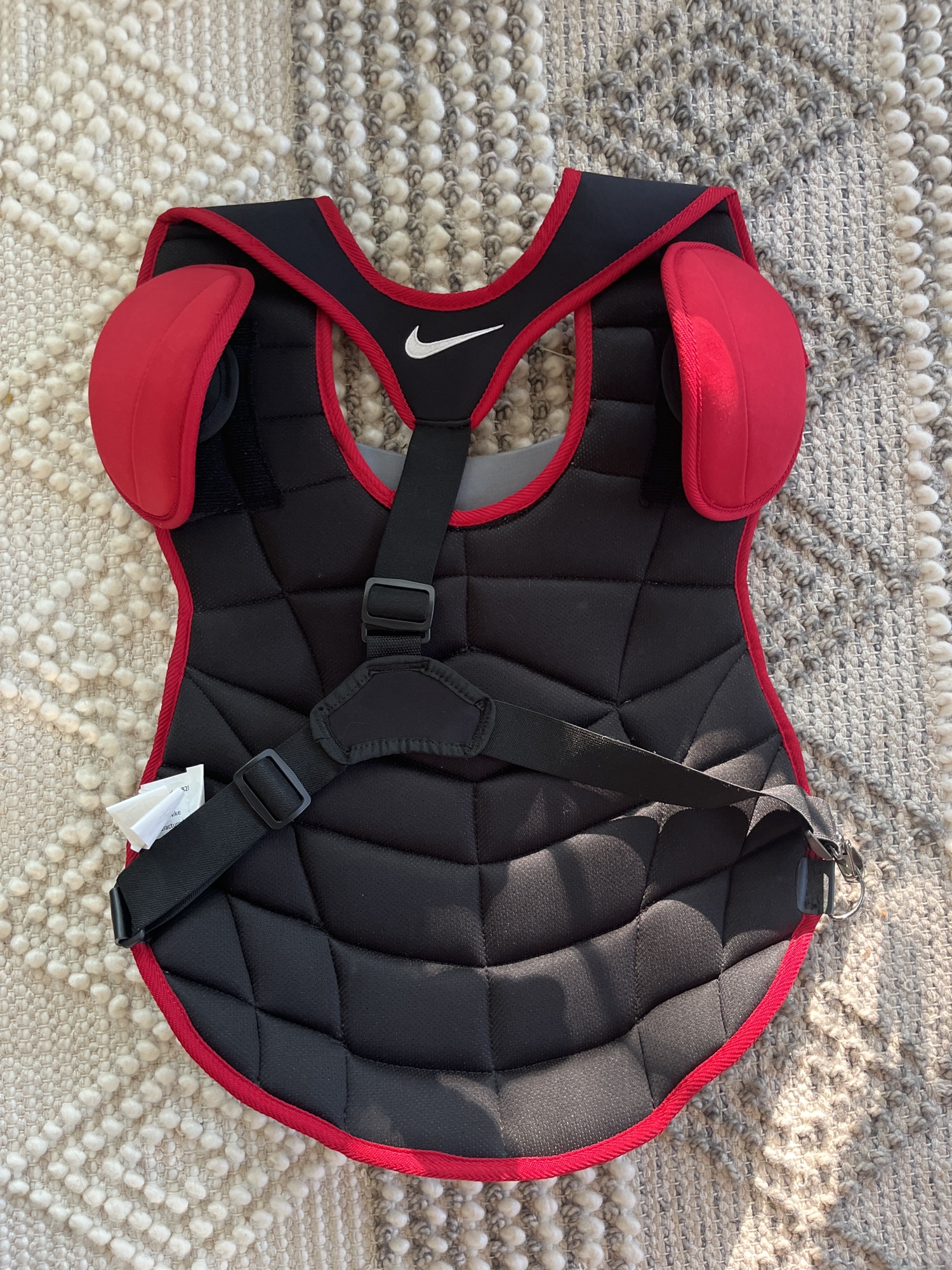 Nike 17” red gray pro issue catchers chest protector | SidelineSwap