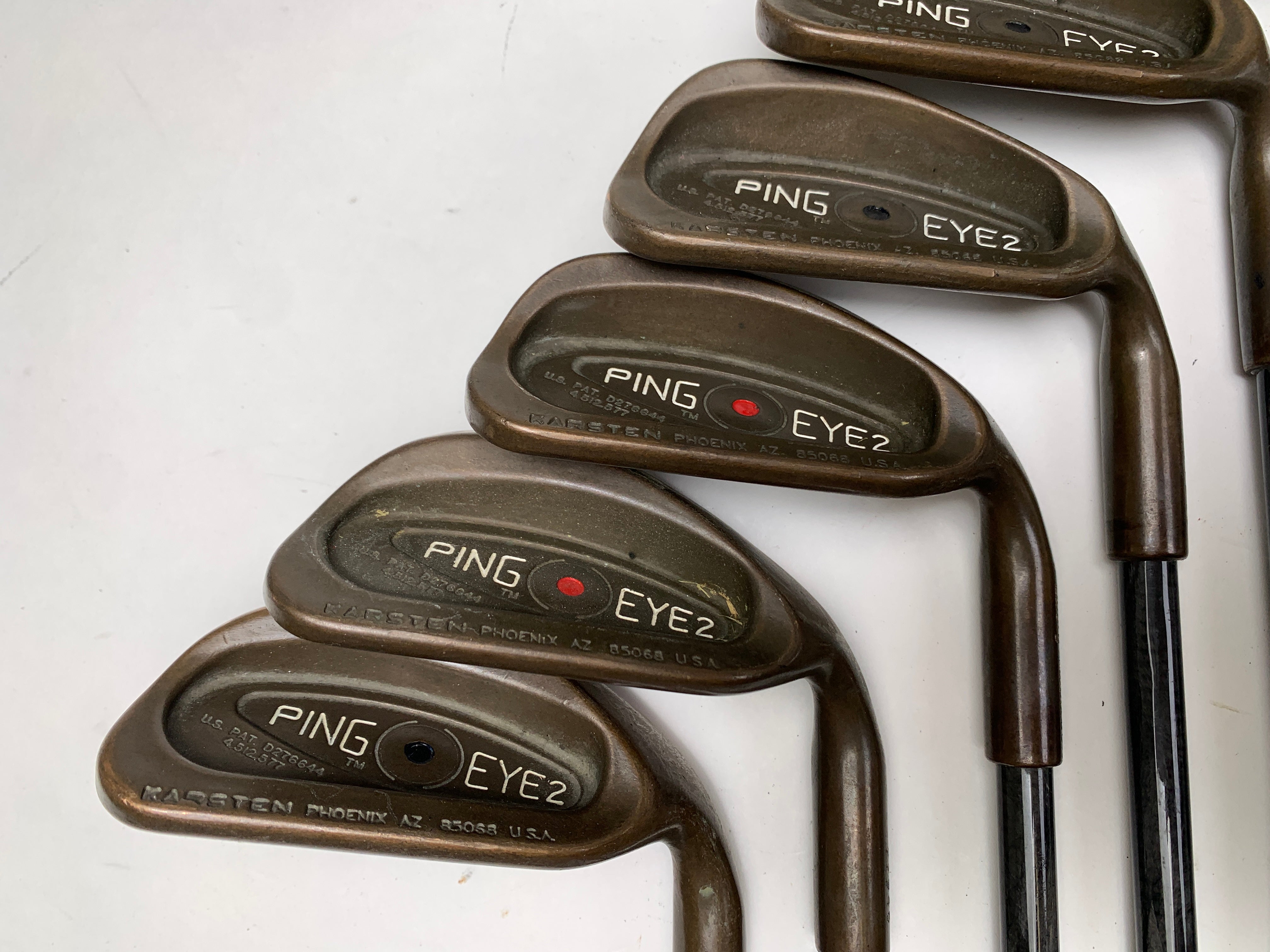 Ping Eye 2 Beryllium Copper Iron Set 1-PW+SW+LW Black Dot EZ-2000 Stiff RH | SidelineSwap