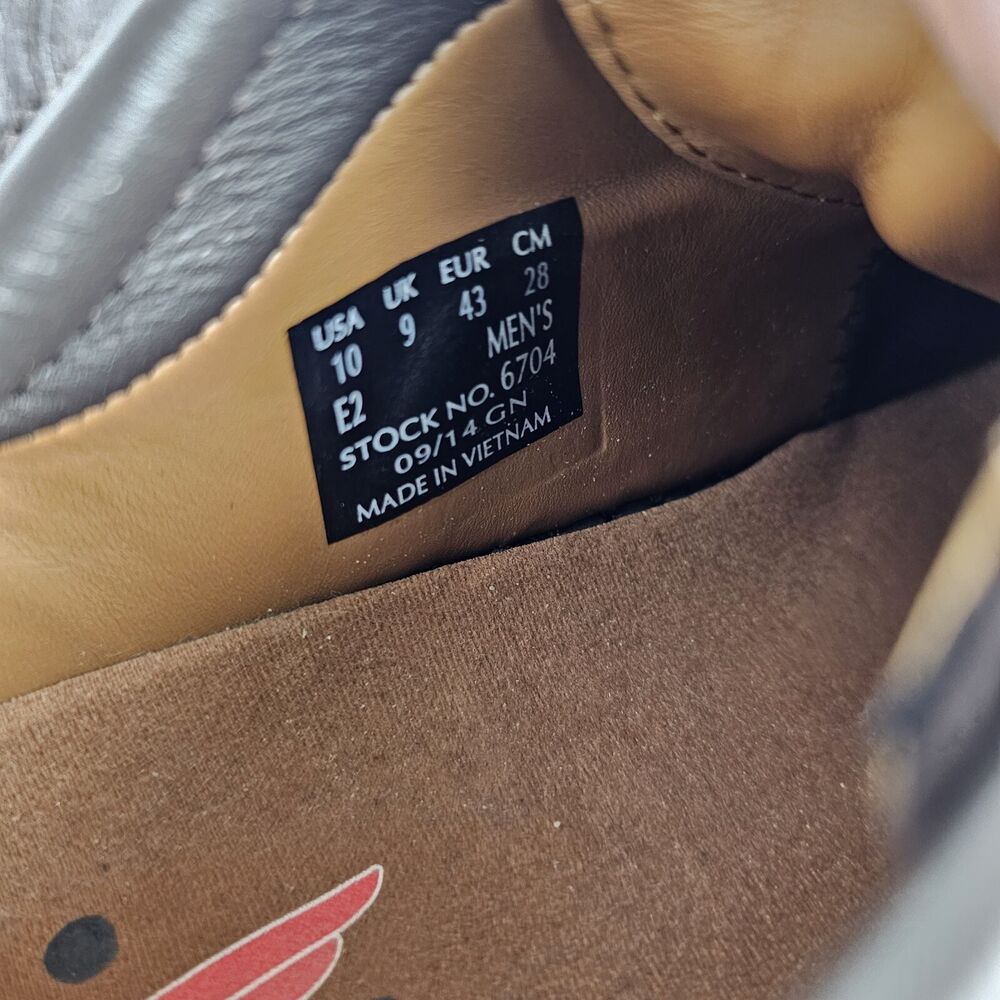 Red Wing Aluminum Toe Work Shoes Brown Slip Resistant Mens 6704 Size 10 ...